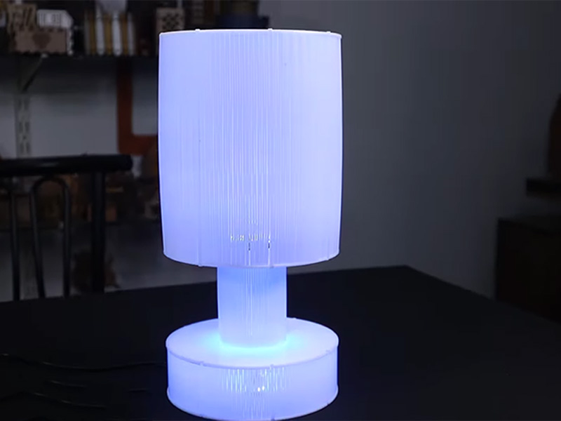 Laser Cut Living Hinges Pattern Acrylic LED Table Lamp Design | Vectors ...