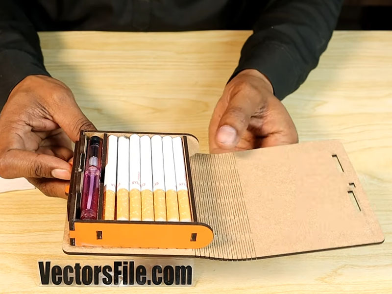 Laser Cut Cigarette Case Smoking Storage Box | Vectors File