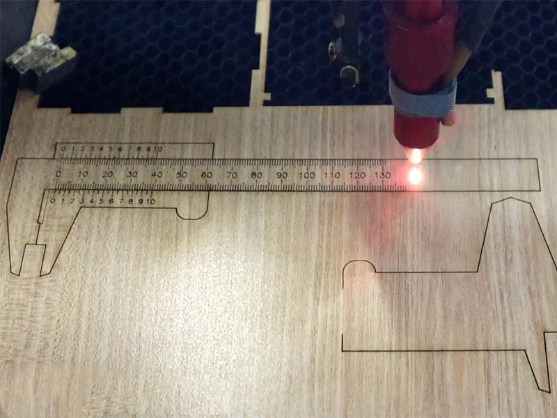 Laser Cut DIY Wooden 3D Puzzle Model Vernier Caliper Project | Vectors File