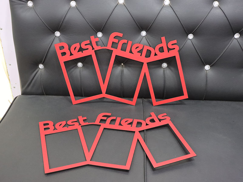 Laser Cut Best Friends Triple Photo Frame | Vectors File