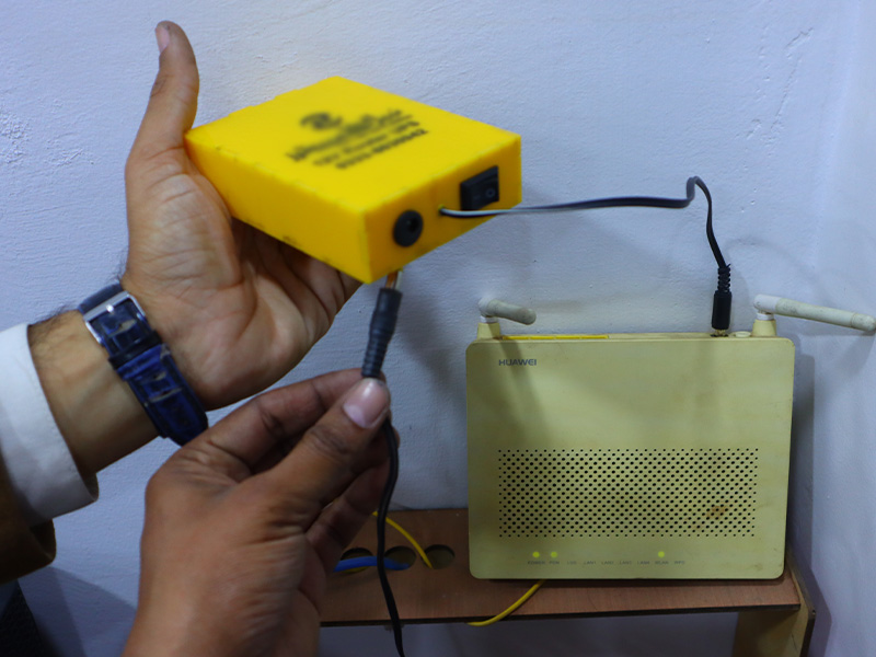 Acrylic Router UPS Box with 12V DC Output Custom Laser Cut Design ...