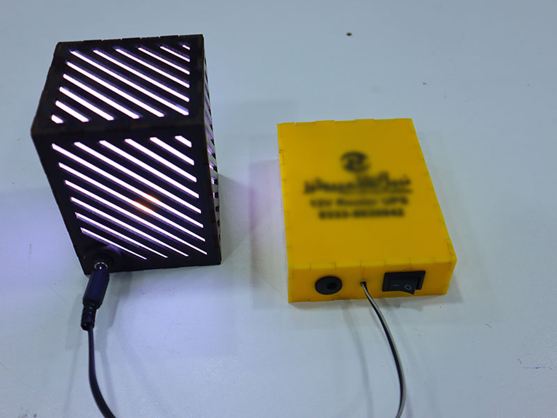 Acrylic Router UPS Box with 12V DC Output Custom Laser Cut Design ...