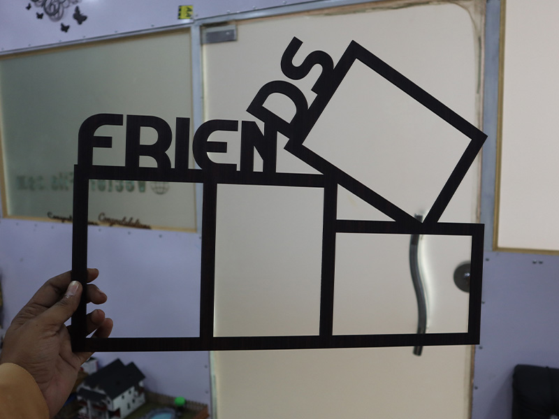 Laser Cut Wall Hanging Friendship 4 Photo Frame Design | Vectors File