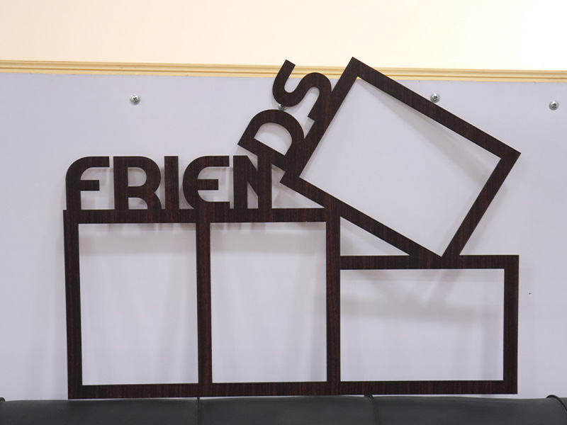 Laser Cut Wall Hanging Friendship 4 Photo Frame Design | Vectors File