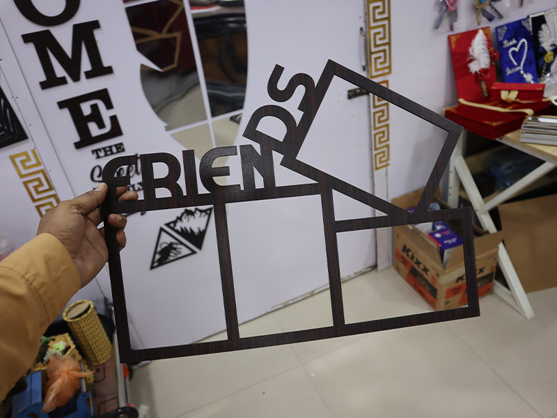 Laser Cut Wall Hanging Friendship 4 Photo Frame Design | Vectors File