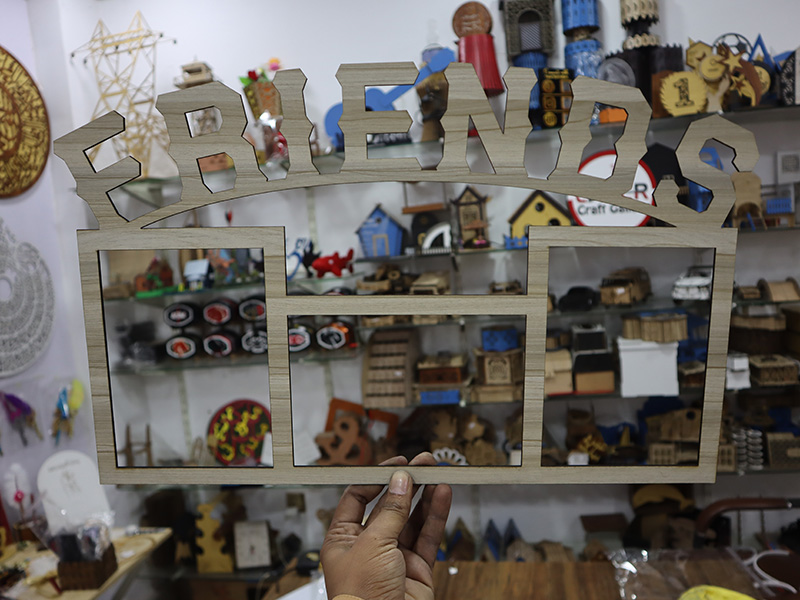 Laser Cut Personalized Friends Photo Frame Design | Vectors File