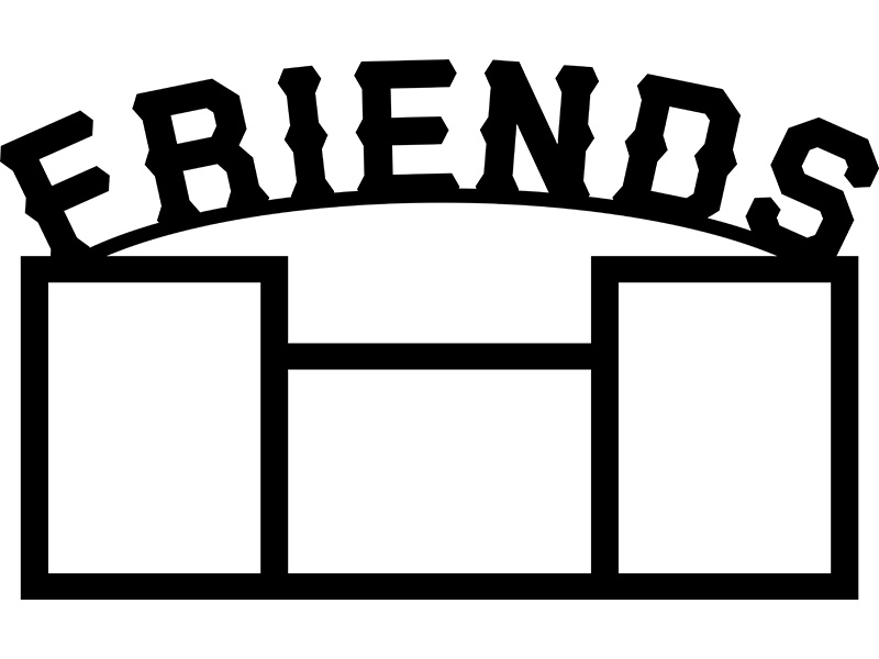 Laser Cut Personalized Friends Photo Frame Design | Vectors File