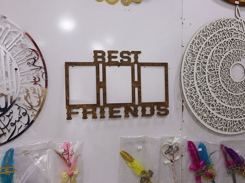 Laser Cut Best Friends Triple Photo Frame for Wall Decor | Vectors File