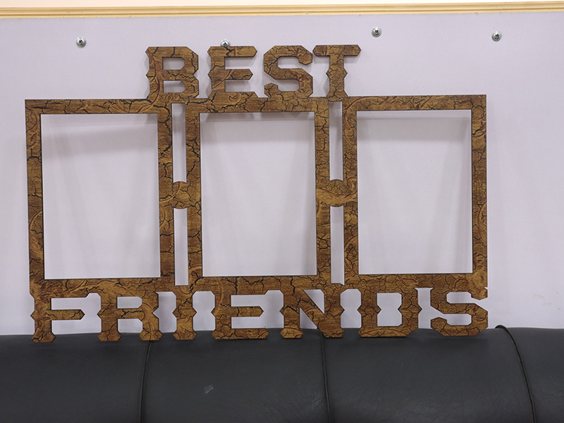 Laser Cut Best Friends Triple Photo Frame for Wall Decor | Vectors File