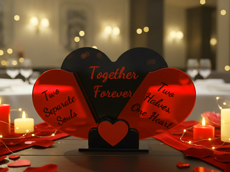 Laser Cut Valentines Day Heart Folding Stand Romantic Heart Decor ...