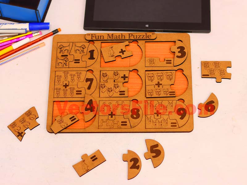 Laser Cut Kids Puzzle Boards Bundle Montessori Learning Tracing Boards ...