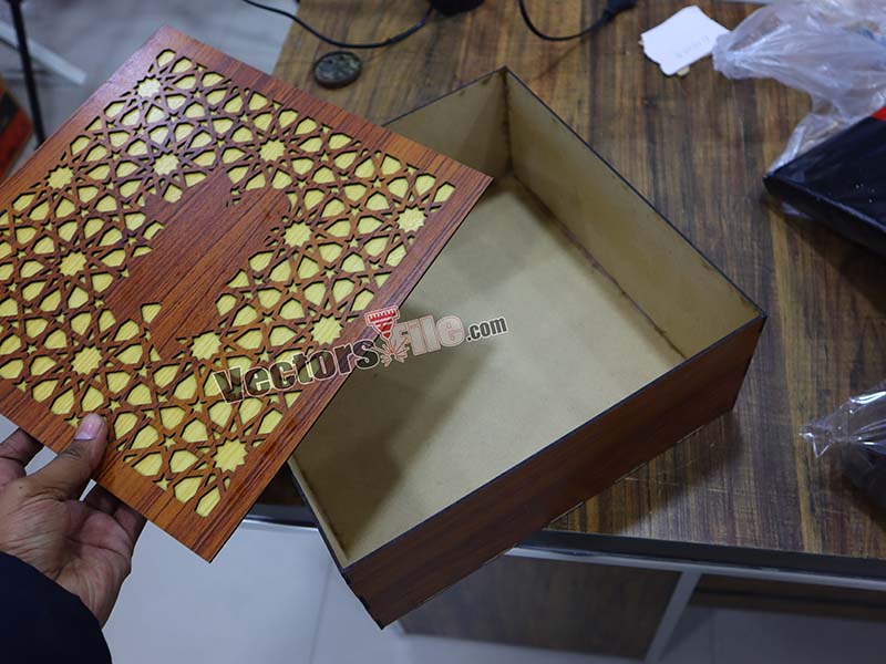 Laser Cut Decorative MDF Storage Gift Box with Geometric Pattern ...