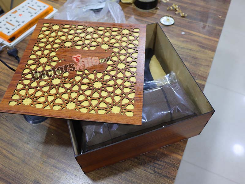 Laser Cut Decorative MDF Storage Gift Box with Geometric Pattern ...