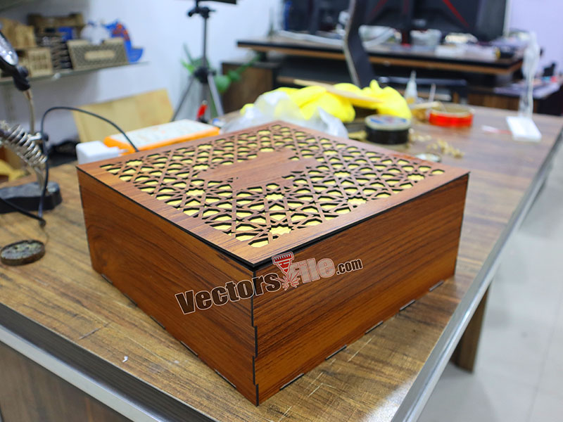 Laser Cut Decorative MDF Storage Gift Box with Geometric Pattern ...