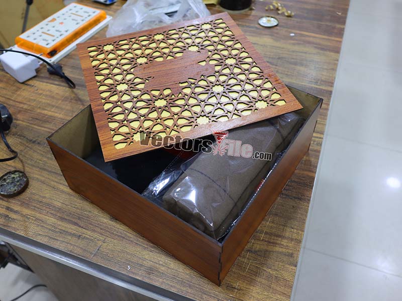 Laser Cut Decorative MDF Storage Gift Box with Geometric Pattern ...