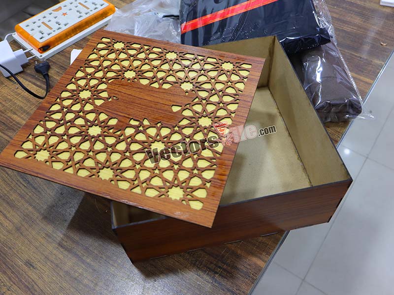 Laser Cut Decorative MDF Storage Gift Box with Geometric Pattern ...