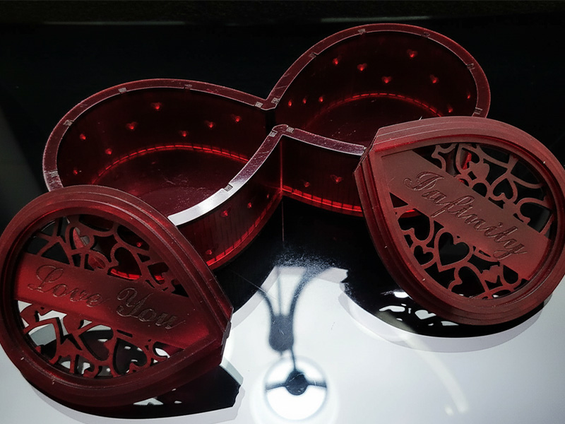 Premium Valentines Day Acrylic Gift Box Laser Cut Love Box for ...