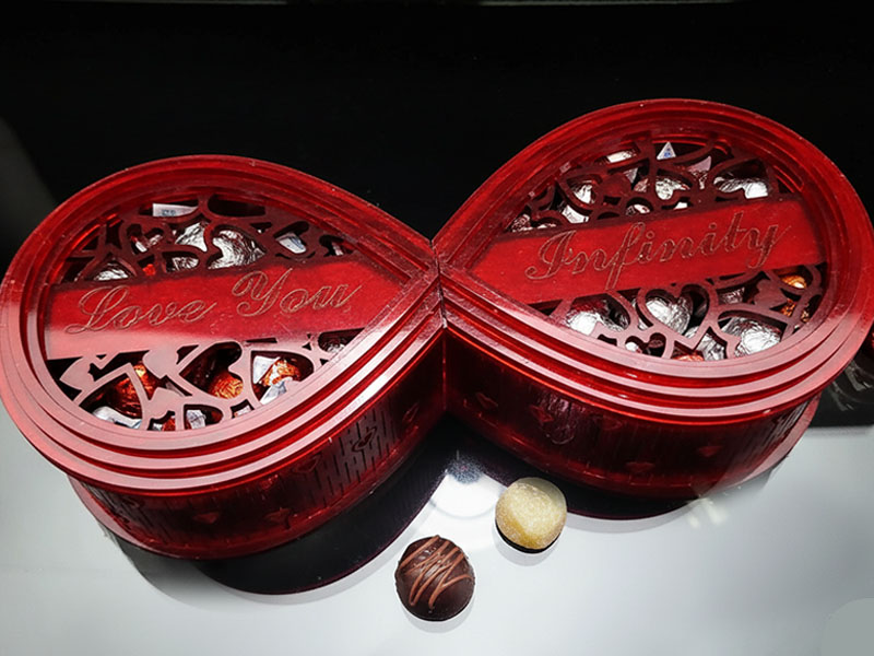 Premium Valentines Day Acrylic Gift Box Laser Cut Love Box for ...