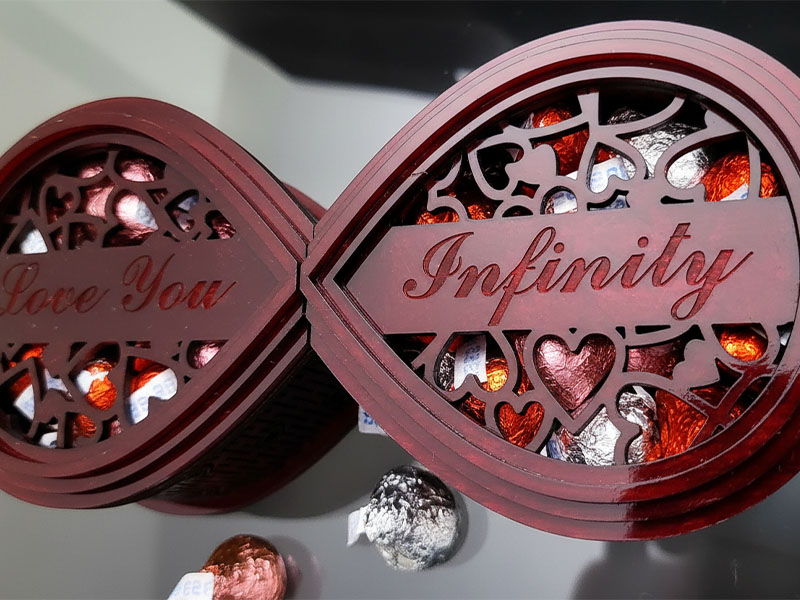 Premium Valentines Day Acrylic Gift Box Laser Cut Love Box for ...