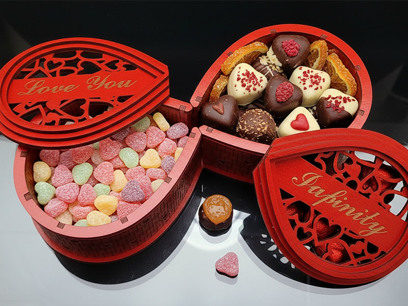 Premium Valentines Day Acrylic Gift Box Laser Cut Love Box for ...