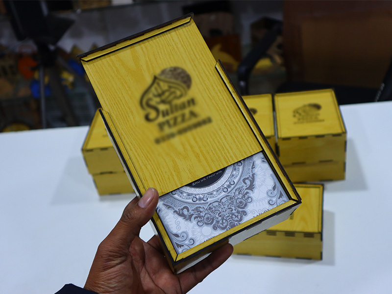 Laser Cut Sliding Lid Gift Box Wooden Perfume Box Design | Vectors File