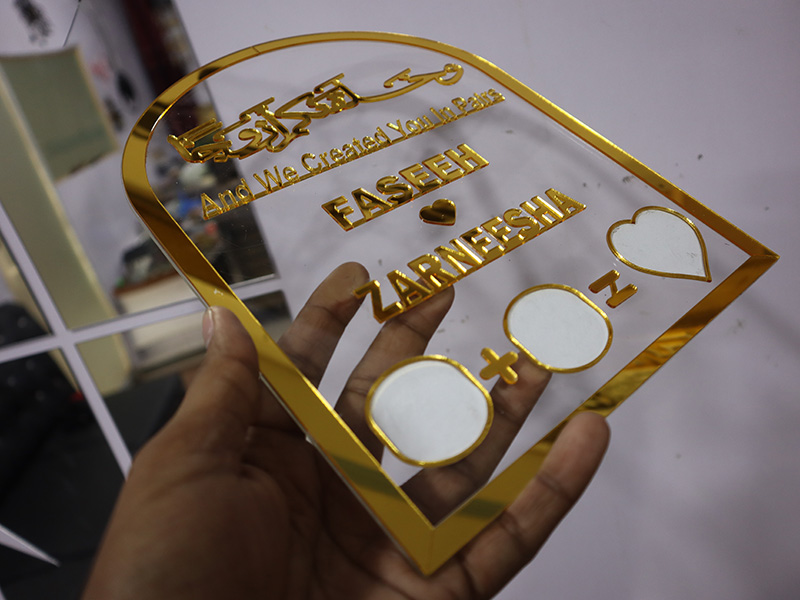 Laser Cut Nikah Thumb Board Personalized Acrylic Thumb Impression Frame ...