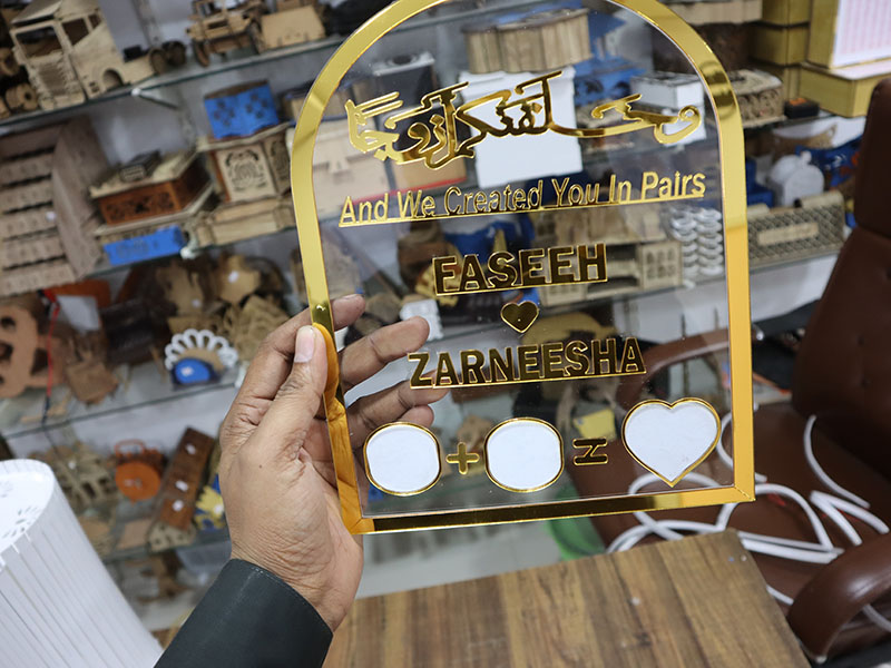 Laser Cut Nikah Thumb Board Personalized Acrylic Thumb Impression Frame ...