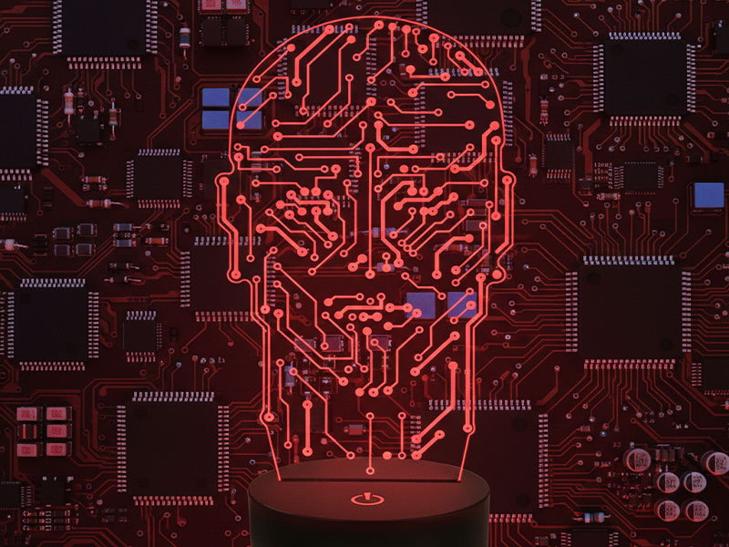 Laser Cut Human Head Circuit Board Pattern 3D Optical illusion Lamp ...