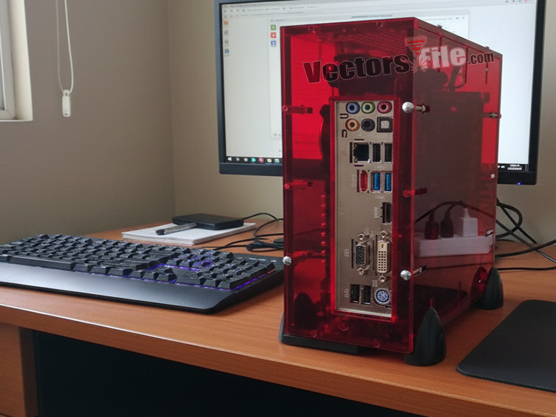Laser Cut Acrylic PC Case Transparent Custom Computer CPU Model Kit ...