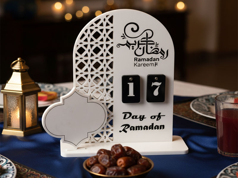 Laser Cut Ramadan Countdown Calendar Decorative Acrylic Table Top ...