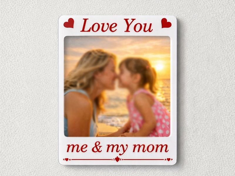Laser Cut Acrylic Love You Mom Photo Frame DIY Picture Frame Template ...