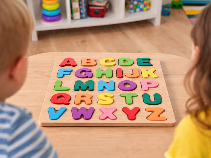 Laser Cut Alphabet Educational Puzzle Board for Kids | Vectors File