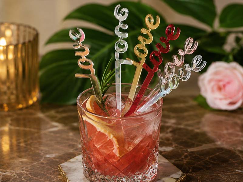 Laser Cut Love Acrylic Drink Stir Stick Mixer | Vectors File
