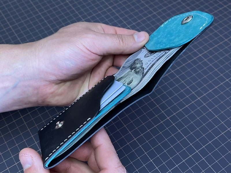 Handmade Leather Wallet Laser Cut Leather Template | Vectors File