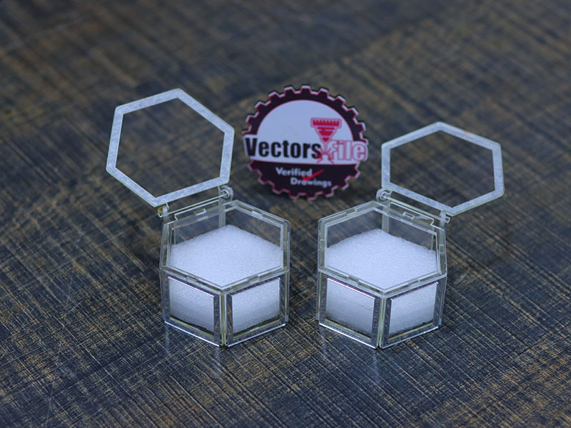 Laser Cut Acrylic Wedding and Engagement Ring Box Design | Vectors File