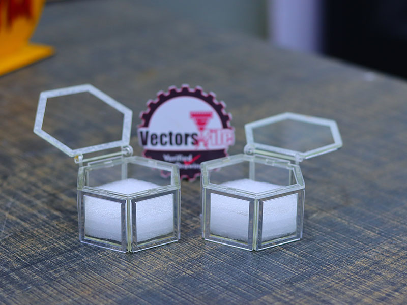 Laser Cut Acrylic Wedding and Engagement Ring Box Design | Vectors File