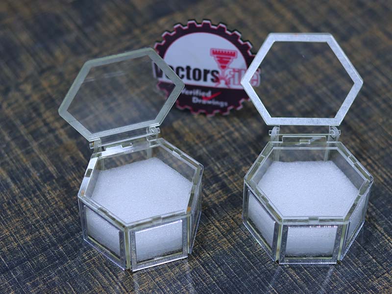 Laser Cut Acrylic Wedding and Engagement Ring Box Design | Vectors File
