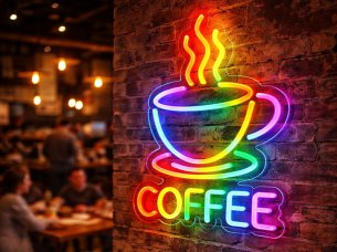 Laser Cut Acrylic Coffee Neon LED Sign for Coffee Shop Wall Decor ...