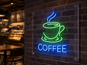 Laser Cut Acrylic Coffee Neon LED Sign for Coffee Shop Wall Decor ...